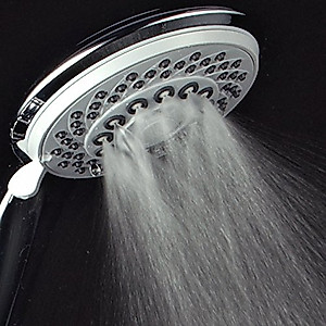 HotelSpa Instant-Mount Drill-Free Height/Angle Adjustable 30-Setting SpiralFlo 3-Way Shower Head/Handheld Showerhead Slide Bar Combo