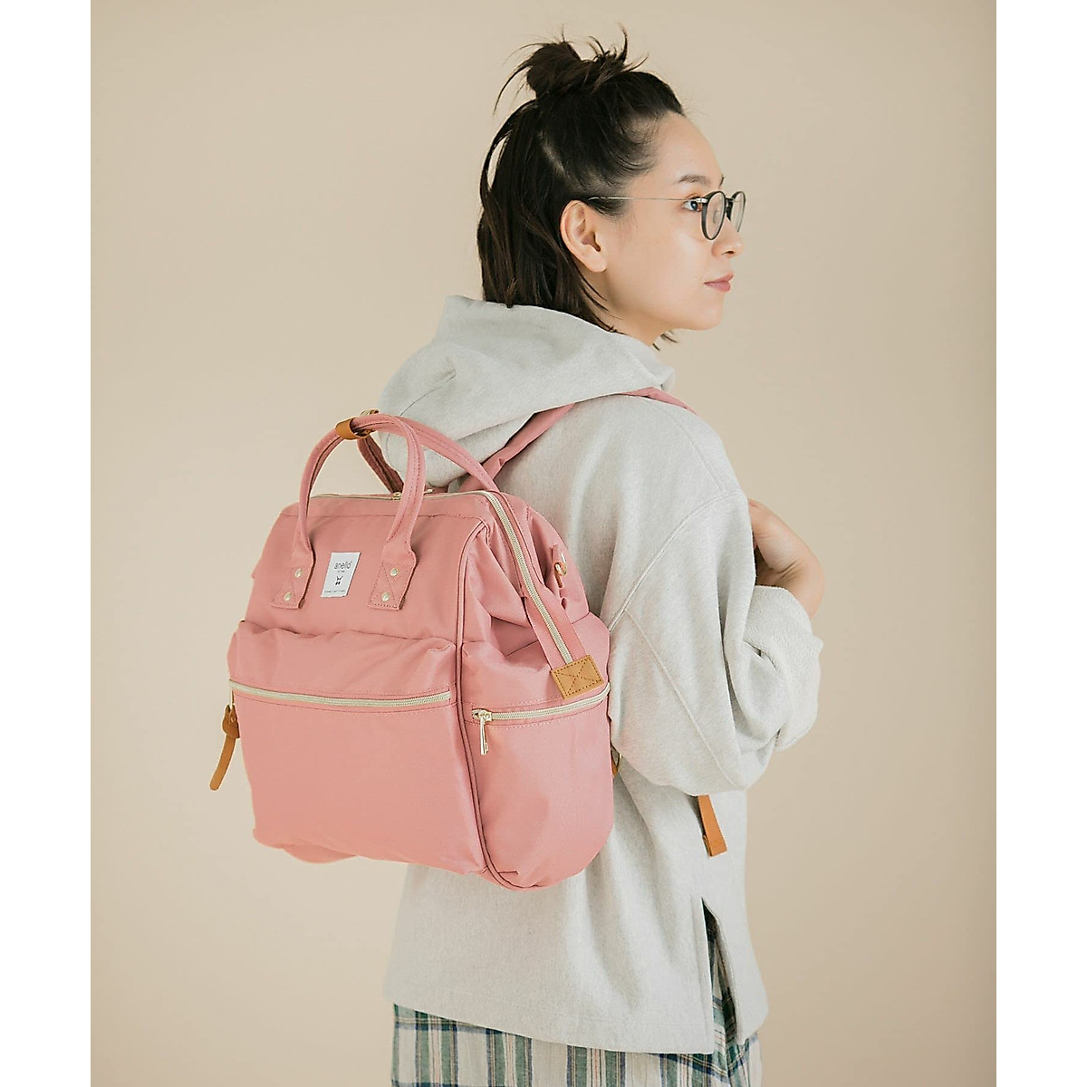 anello(アネロ) Backpack, Black (Black 19-3911tcx)