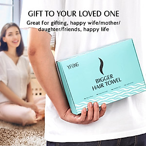 YFONG 3 Pack Large Microfiber Hair Towel Wrap, 30" x 10" Anti Frizz Quick Dry Hair Towels for Women Long, Curly, Thick Hair, Super Absorbent Hair Turban for Wet Hair (Grey, White, Camel)