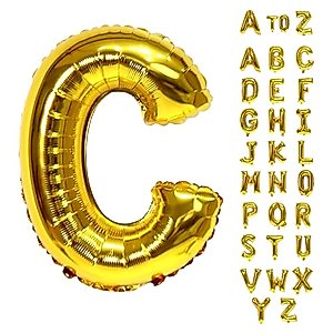 Biapian 40 Inch Letter Balloons, Gold Big Letter C Balloon, 1 Pcs Giant Gold Foil Large Single C Aluminum Balloon Helium for Birthday, Baby Shower, Wedding, Anniversary Party Decorations