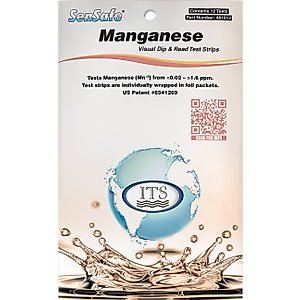 Industrial Test Systems 481012 Sensafe Manganese Water Test Strip Kit 12 Tests