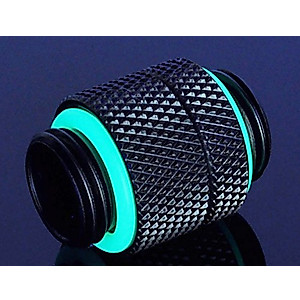 Bitspower G1/4" Male to Male Extender Fitting (14mm), Rotary, Matte Black