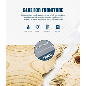 Wood Glue 20g, Wood Adhesive, Instantly Strong Adhesive for bonding Wood, Instant Super Glue for Wood, Oak, Wooden Furniture, Wooden Product, Wooden Crafts, Wood Edge
