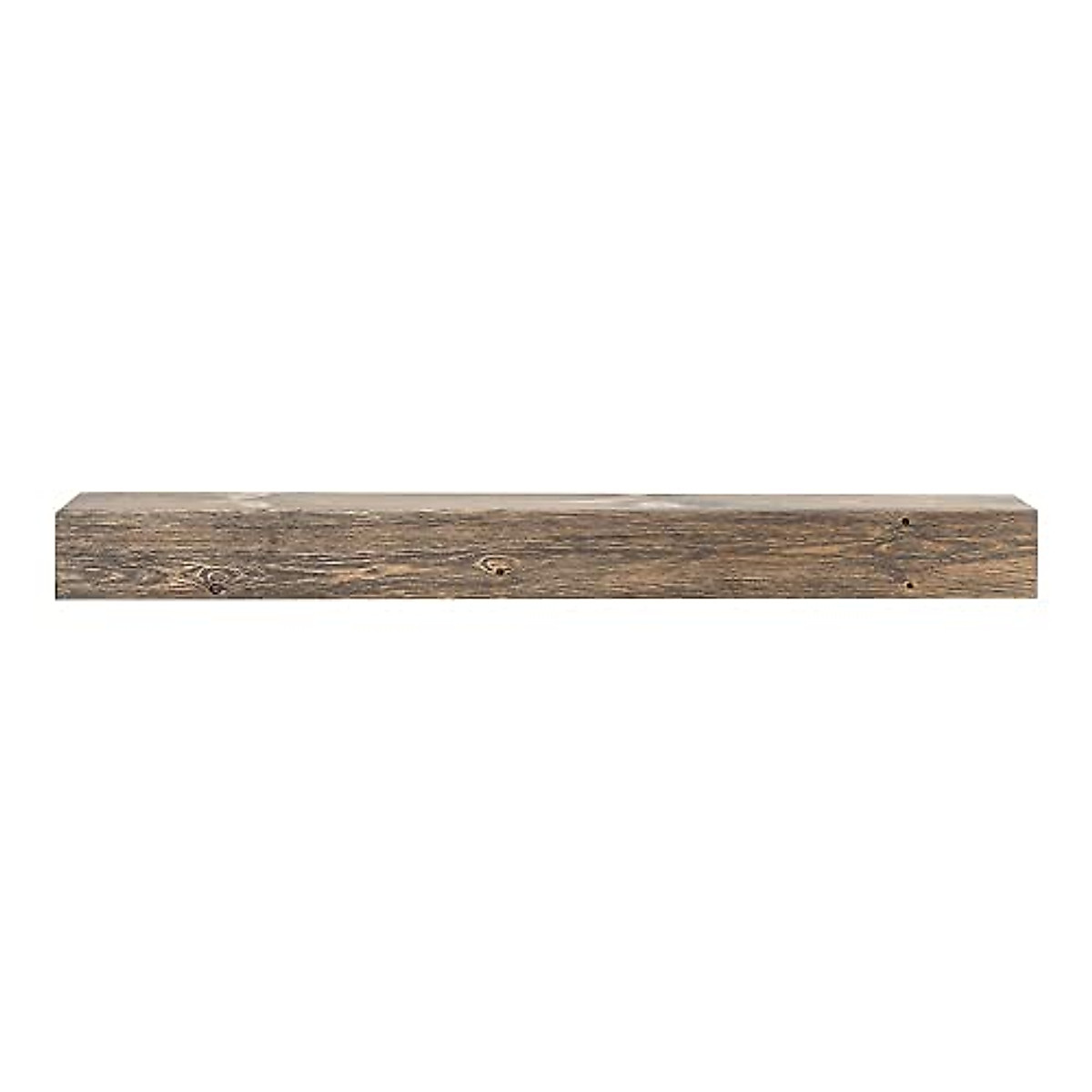 MANTELSDIRECT Vail Rustic Wood Mantel Shelf in Driftwood Finish - 72 Inch Wide x 6 Inch High | Handcrafted and Milled in The USA by Mantels Direct