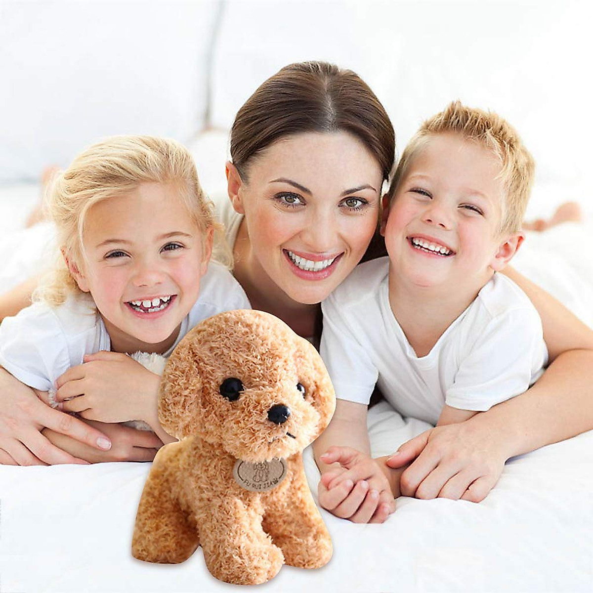 Muised Simulation Teddy Dog Plush Toy Puppy Doll Adults Gift 25CM Plushies Animals Stuffed Animals & Teddy Bears Adult Dolls Age 6-8 Action Figures Throw Pillows for Bed Winter Soft Warm