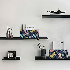 Cats Space Storage Basket Felt Storage Bin Collapsible Towel Storage Clothes Toys Bin Organizer for Pet Supplies Magazine