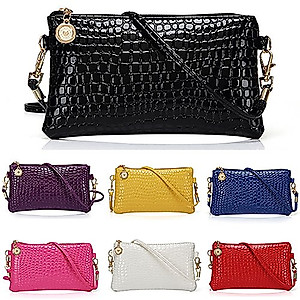 Bluelans® Fashion Women Shoulder Bag Tote Messenger Mini PU Leather Crossbody Satchel Handbag (Black)