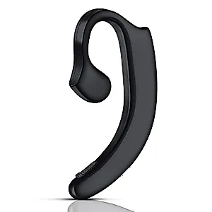 Bluetooth Headset Bone Conduction Headphones Cell Phones Earpiece Wireless Bluetooth Headphones Open Ear With Microphone Stereo Sport Workout Earphones for iPhone Android for Running Driving, Black