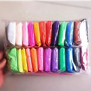 24 Colors Air Dry Clay Magical Kids Clay Ultra Light Modeling Clay Artist Studio Plasticine Toy Safe and Non-Toxic Modeling Clay