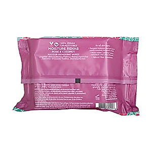 Pacifica Beauty, Moisture Rehab Makeup Removing Wipes, Daily Cleansing, Rose, Coconut Water, Calendula, Aloe, Clean Skin Care, Plant Fiber Facial Towelettes, 30 Count, Vegan & Cruelty Free