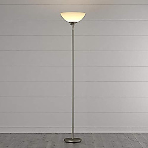 Hampton Bay 71 in. Satin Steel Floor Lamp