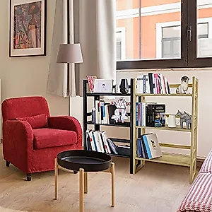 Casual Home 3-Shelf Folding Student Bookcase (20.75" Wide)-Espresso