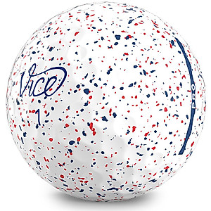 VICE Pro Drip Version Golf Balls (Red/Blue Drip)