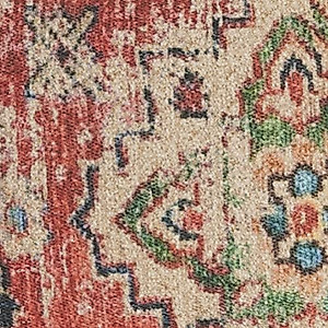 Nicole Curtis Pillow Persian Medallion Rust 14" X 24" Throw Pillow