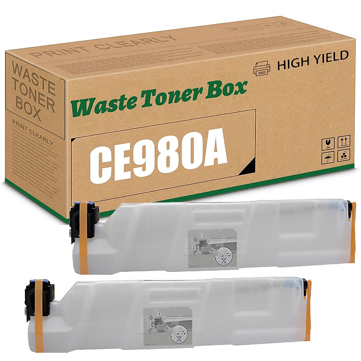 Compatible CE980A CE710-69005 CE980-67901 Toner Collection Unit Replacement for HP Color CP5220 CP5225 M750 M750dn M750n M750xh Printer 2Pack