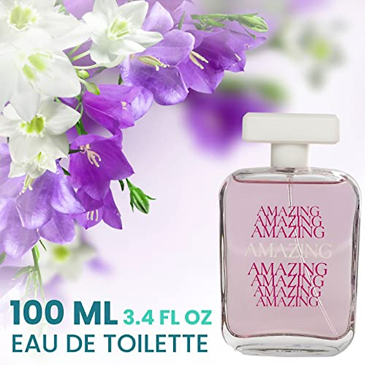 NovoGlow Amazing Eau De Parfum Spray Perfume, Impression of Incredible by VS, Fragrance For Women - Daywear, Casual Daily Cologne Set with Deluxe Suede Pouch- 3.4 Oz Bottle- Ideal EDP Beauty Gift