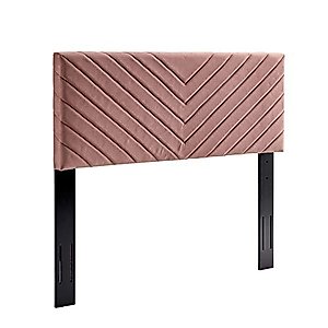 Ergode Alyson Angular Channel Tufted Performance Velvet Full / Queen Headboard - Dusty Rose