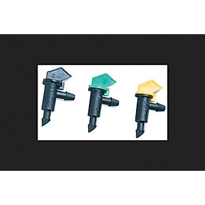 Raindrip 122010B, 2 GPH Take-A-Part Flag Dripper, Drip Irrigation Emitters for Drip Irrigation Gardening Systems, 10-Pack, Black/Green