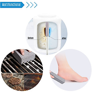 Pumice Stone for Cleaning,1 Extra Long Handle Pumice Stone Toilet Bowl Cleaner & 2 Pieces Pumice Stones, for Bath/Pool/Kitchen/Household Cleaning,3 Pack