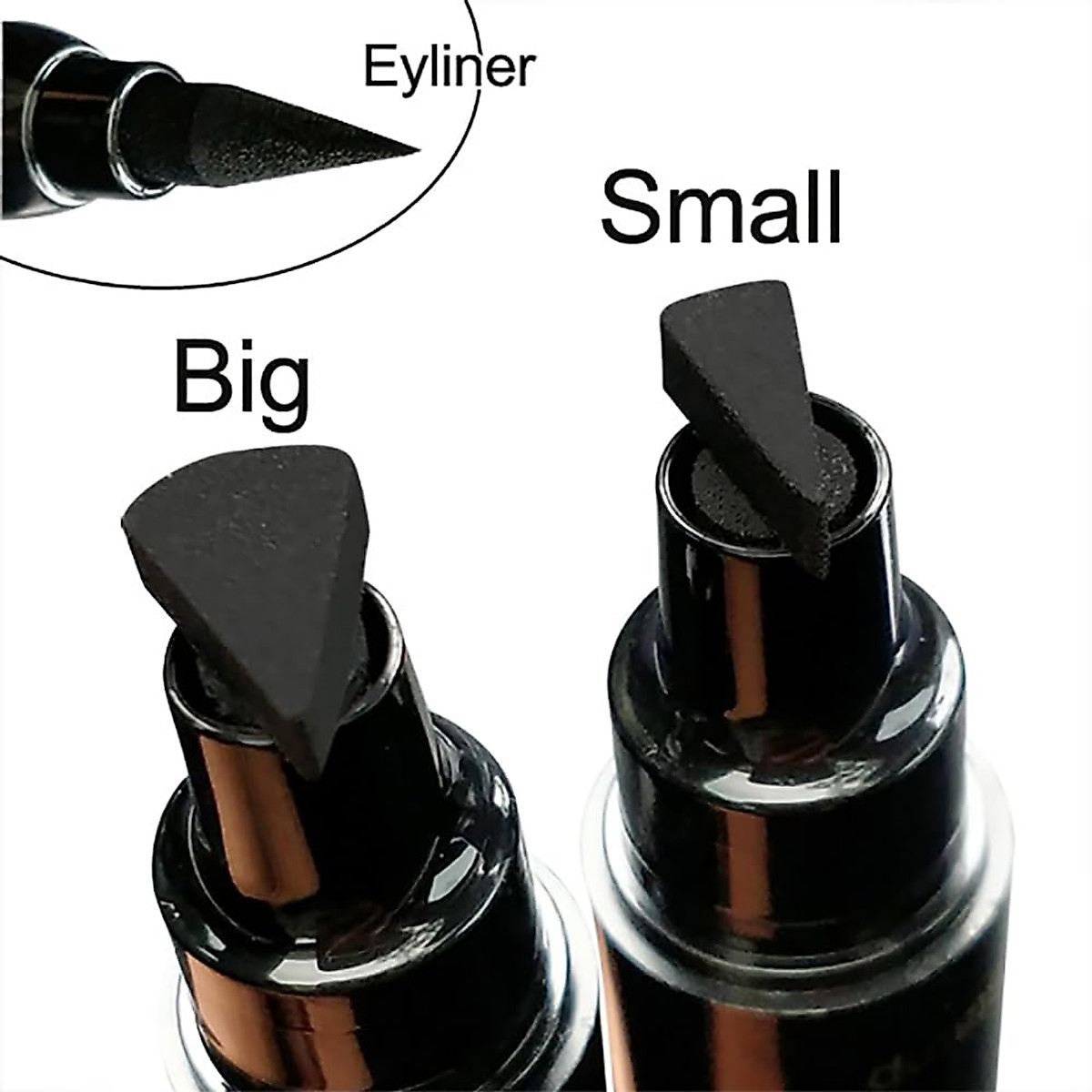 TUKEFEV Eyeliner Stamp 2 Pack Eyeline Black Pencil Eye Liner Impermeable Waterproof Smudge Proof Eyeliner Liquid for Women