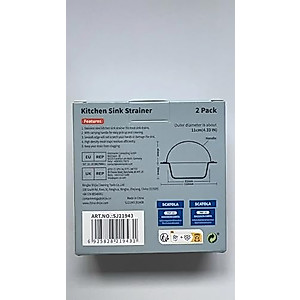 MR.SIGA Kitchen Sink Strainer, Stainless Steel Sink Drain Strainer, Dishwasher Safe, 2 Pack