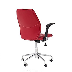 Cribel Icaro Dirigenziale Poltrona, Metallo Cromato, Rosso