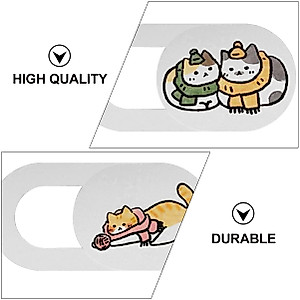 SOLUSTRE 18 pcs Camera Cover Webcam Sticker Slider Plastic Webcam Cover Laptop Camera Shutter Web cam Covers for Laptop Webcam Cover Slide Laptop Camera Sticker abs Safety Cover Japanese