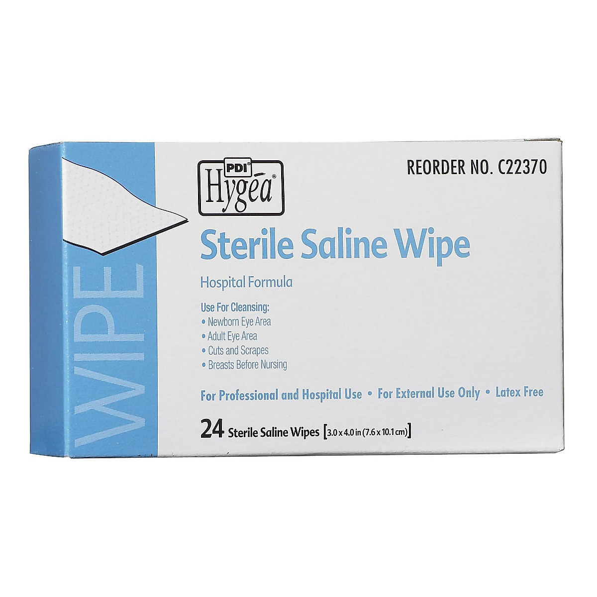 Hygea Sterile Saline Wipes, 6 x 4 Inch, C22370 (Case of 576)