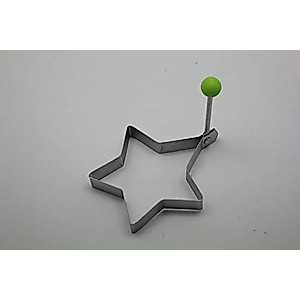 Sailing Thicken Stainless Steel Fried Egg Ring Mold/Pancake Ring Mold with Egg Strainer & Oil Brush - Set of 5