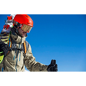 Giro Axis Asian Fit Ski Goggles - Snowboard Goggles for Men - Trail Green Cloud Dust Strap with Vivid Copper/Vivid Infrared Lenses