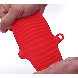 Oven Mitts 1 Pair (2pcs), Mini Oven Mitts Gloves,Kitchen Silicone Heat Resistant Cooking Oven Mitts for Instant Pot or Kitchen Cooking (Red)