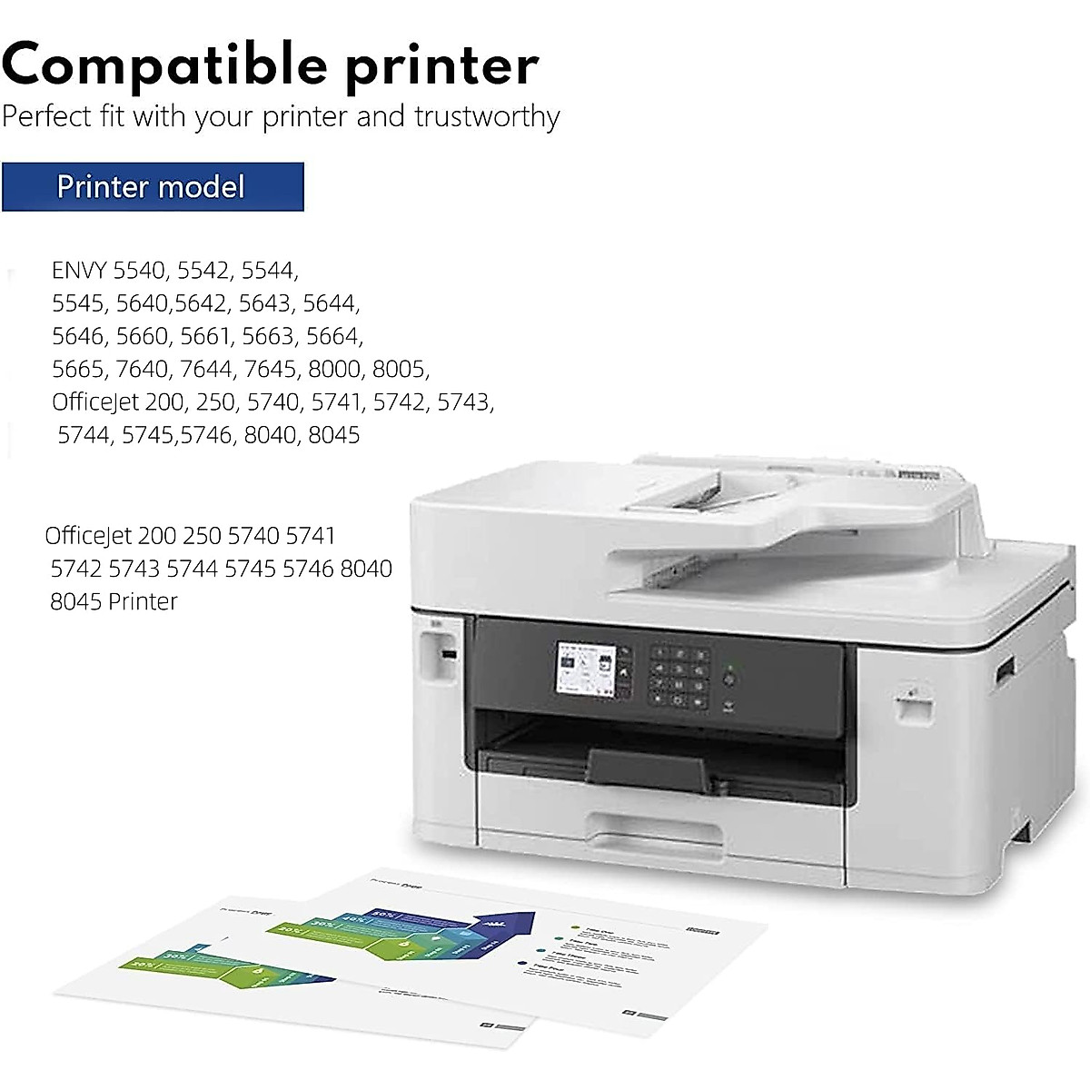 Remanufacturered 62XL Ink Cartridges Combo Pack Replacement for HP 62 XL Ink Works with HP Envy 5540, 5660, 7640, 7645 Series, HP OfficeJet 5740, 5745 Series (1 Black & 1 Tri-Color)