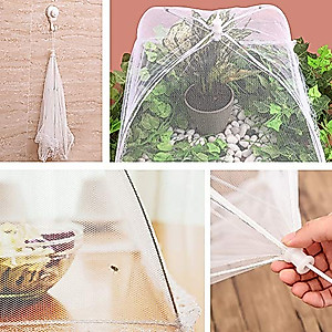 Mesh Food Covers Outdoor Masonda Pop-Up Food Tents(6 Pack) for Picnics/Grill/Party Outside Food Umbrella 100% Protection from Flies Reusable and Collapsible Net Cover 17×17 Inch