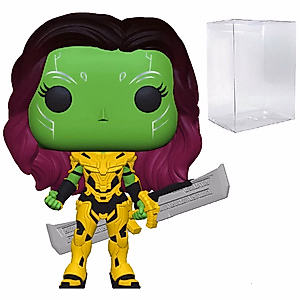 POP Marvel: What If? - Gamora with Blade of Thanos Funko Pop! Vinyl Figure (Bundled with Compatible Pop Box Protector Case), 3.75 inches