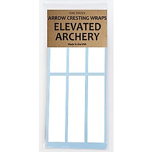 Elevated Archery 4" Standard Diameter Arrow Cresting Wraps for Carbon Shafts | Pack of 12 (White)