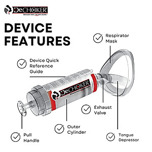 DeCHOKER Choking Rescue Anti-Choking Device for Qty 3 Children (Ages 3-12 Years), Pack of 3, First Aid Choking Rescue