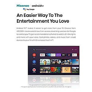 Hisense A4 Series 40-Inch FHD Smart Android TV with DTS Virtual X, Game & Sports Modes, Chromecast Built-in, Alexa Compatibility (40A4H, 2022 New Model) (Renewed)