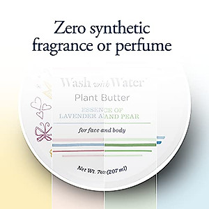 Wash with Water Plant Therapy Vegan Anti-Wrinkle Face & Body Butter Creamy Moisturizer with Enhanced Hydration and Antioxidant Support For All Skin Type, Petroleum Free, Steroid Free, 7oz, Unscented