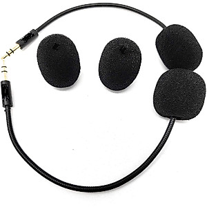 TNE 2-Pack Replacement Game Mics 3.5mm Microphone Boom for Turtle Beach Ear Force XO Four Recon 50 50x 60p Xbox One PS4 Nintendo Computer PC Gaming Headsets