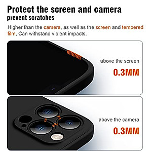 Defender Designed for iPhone 13 Pro Max Case, [Silky and Soft Touch Series] Premium Soft Silicone Full-Body Protective Bumper Case Compatible with Apple iPhone 13 Pro Max - Matte Black