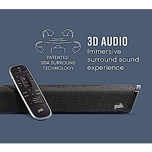 Polk Audio MagniFi 2 Sound Bar + SR2 Wireless Surround Sound Speakers Bundle, Black