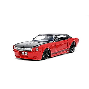Jada Toys Big Time Muscle 1:24 1965 Ford Mustang Die-Cast Car (Red/Black)