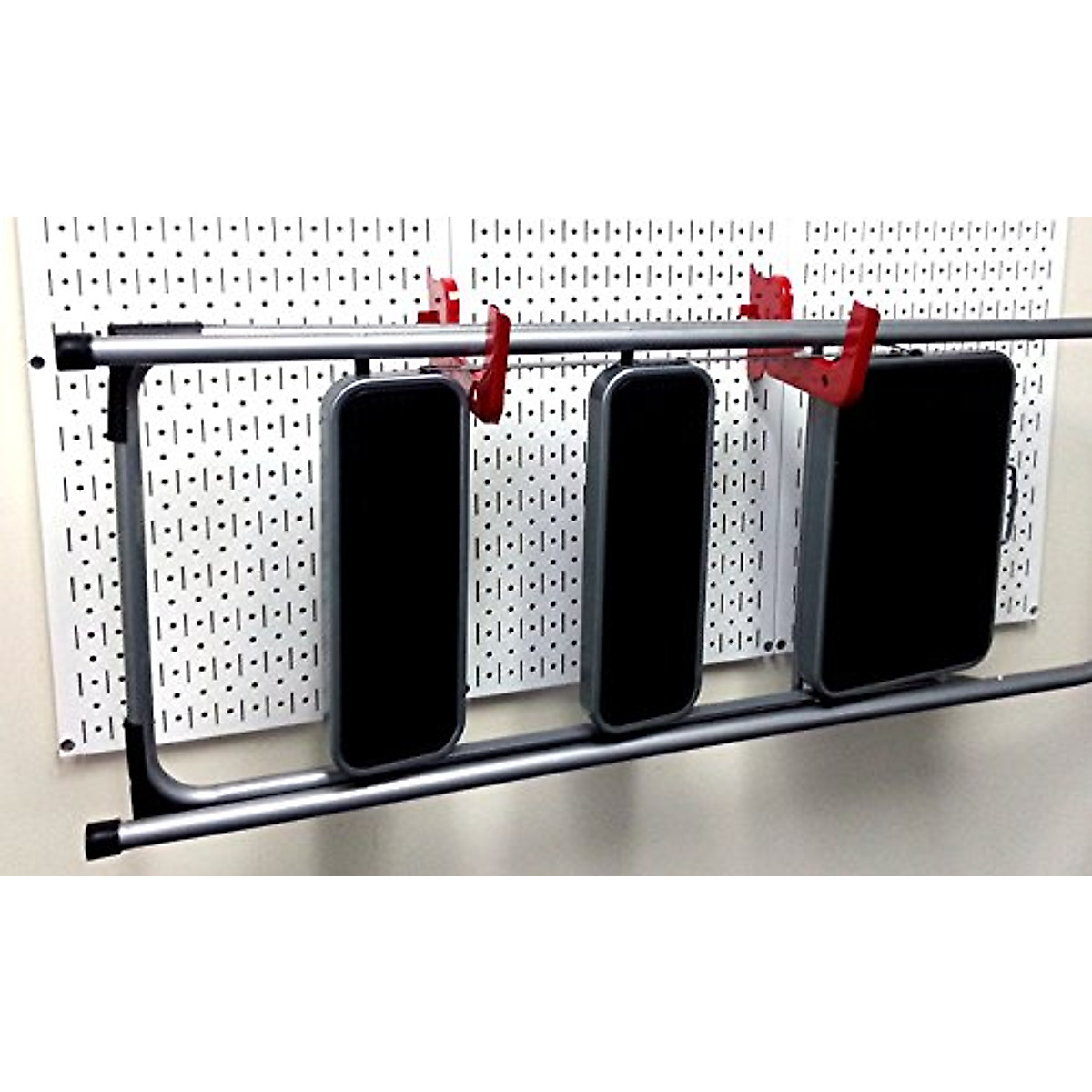 Wall Control Heavy Duty Pegboard Hook Slotted Hook Pair - Slotted Metal Pegboard Heavy-Duty Hooks Pegboard and Slotted Tool Board – Red