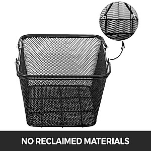 Mophorn 12PCS Shopping Baskets with Handles, Black Metal Shopping Basket, Portable Wire Shopping Basket, Black Wire Mesh shopping Basket Set for Stores Shopping