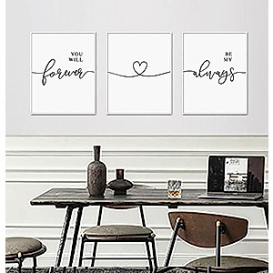 Bedroom Decor for Couples Wall Art Set of 3 Prints Bedroom Wall Decor Loves Above Bed Art Prints Home Gifts, 11x14inch Unframed