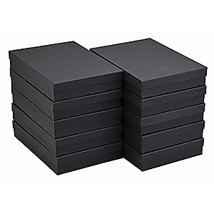 JPB Matte Black Cotton Filled Jewelry Boxes Number 75 (Pack of 10) 7 inches x 5 inches…