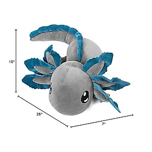 4Pound Axolotl Weigted Plush -Realistic, 26Inch Cute Grey AxOLOTL Plushie Large Weighted Stuffed Anmal Toy Christmas Birthday Gifts For Kids