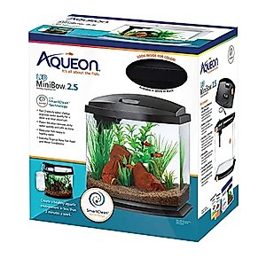 Aqueon 00800199: Aquarium Kit Mini Bow Led Blk 2.5G