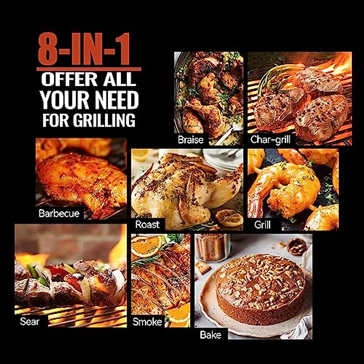 Z GRILLS Wood Pellet Smoker Grill with Foldable Front Shelf, Rain Cover, 459 sq in Cooking Area for Outdoor BBQ, Smoke, Bake and Roast (Bronze)