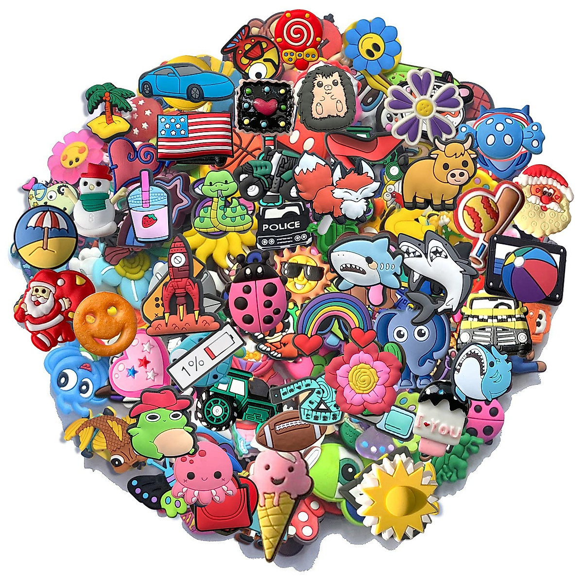 YAZO 30 Random Shoe Charms for Shoes & Bracelet Wristband party gifts